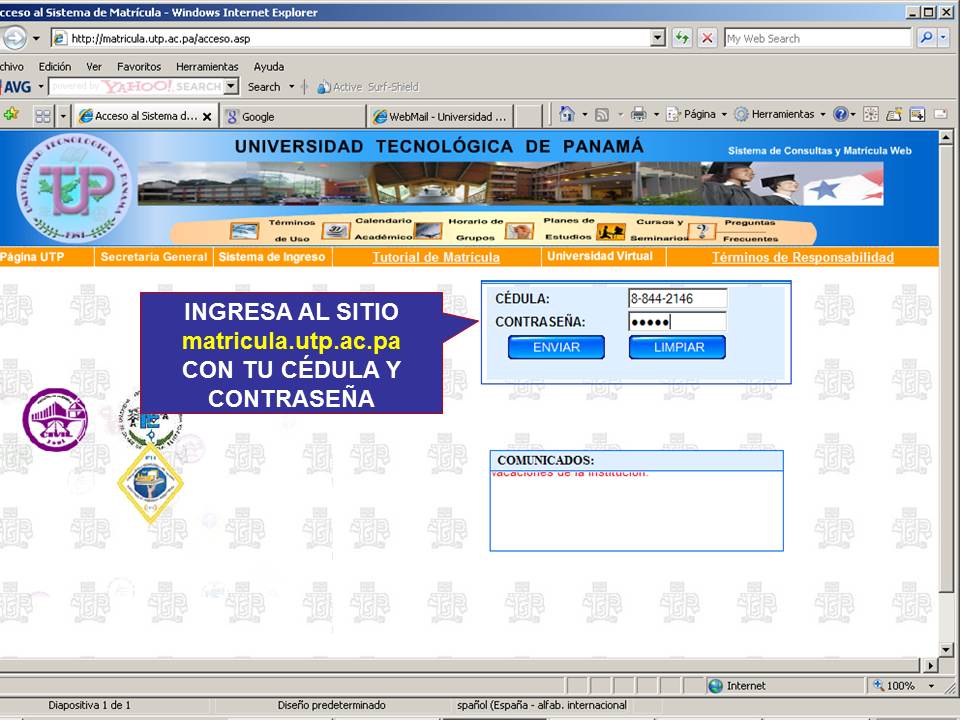 Pasos para la Matrícula regular de la UTP | Universidad Tecnológica de ...